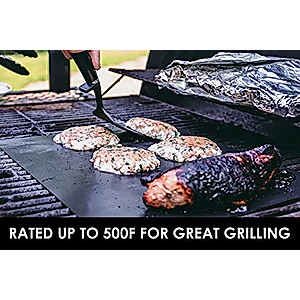 Grill Gods Grill Mat - Premium BBQ Grill Mats - Non Stick Non Slip Cooking Mats (Set of 2) - Easy to Clean and Reusable Grilling Accessories - 15.75 x 13 Inches
