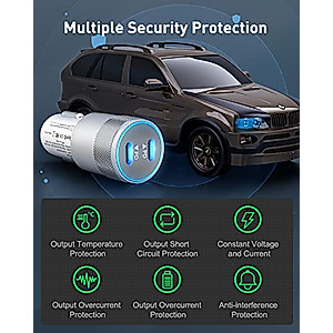 iPhone Car Charger [Apple MFi Certified],HOSOW 40W USB C Car Charger Dual Port PD Fast Charging Car Adapter with 2x Type C to Lightning Cable for iPhone 14 13 12 Pro Max/Mini/11/XS/XR/X/8 Plus/iPad/SE