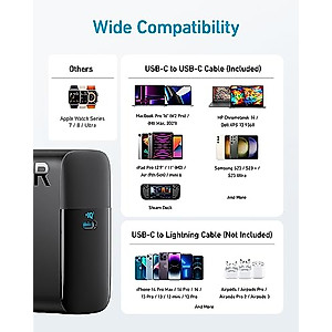 Mac Book Pro Charger, 100W USB C Charger, Anker Compact and Foldable Fast Charger for MacBook Pro, MacBook Air, Samsung Galaxy, iPad Pro, and All USB C Devices, 5 ft USB C to USB C Cable Included