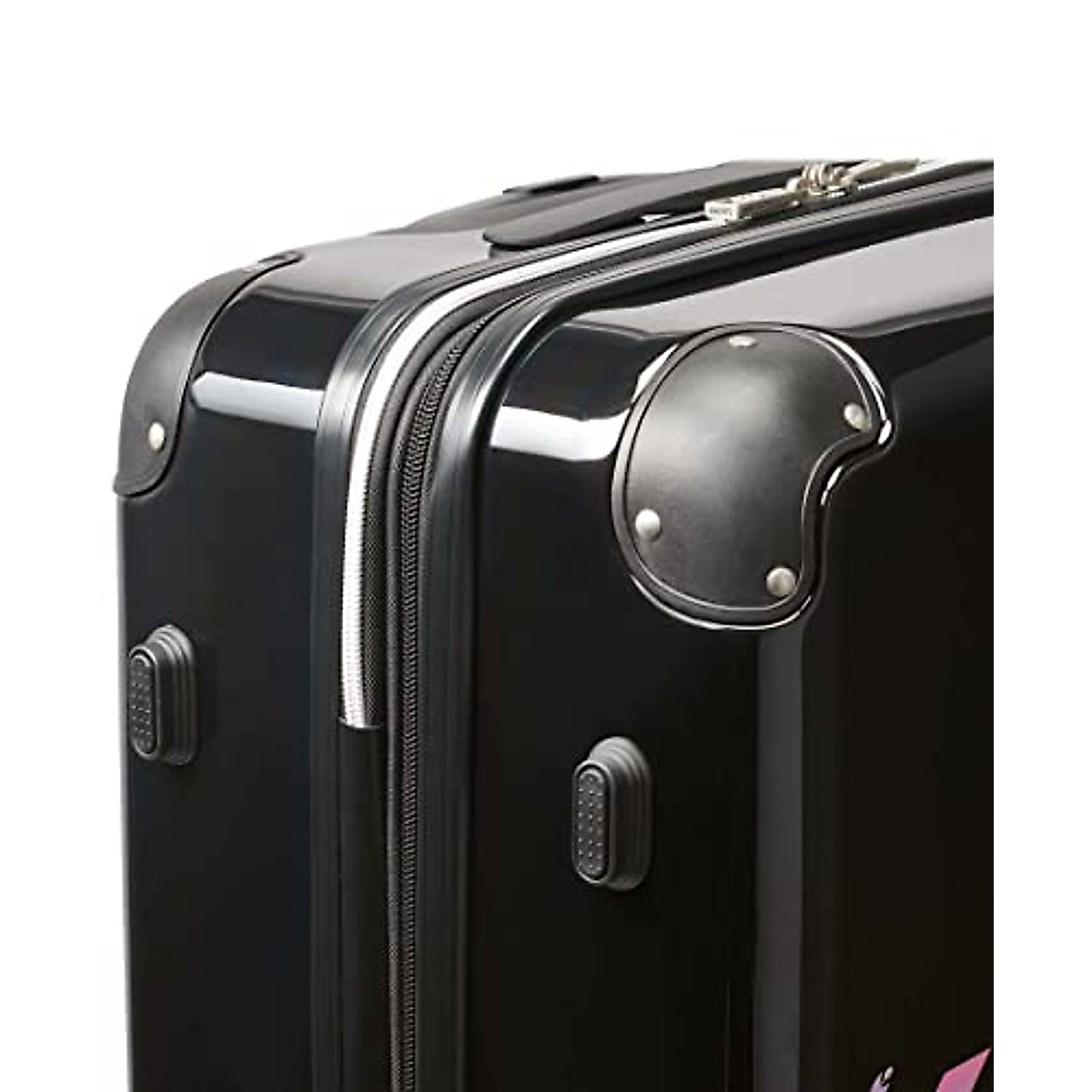 Karl Lagerfeld Paris Flowers 25" Upright Luggage, Black