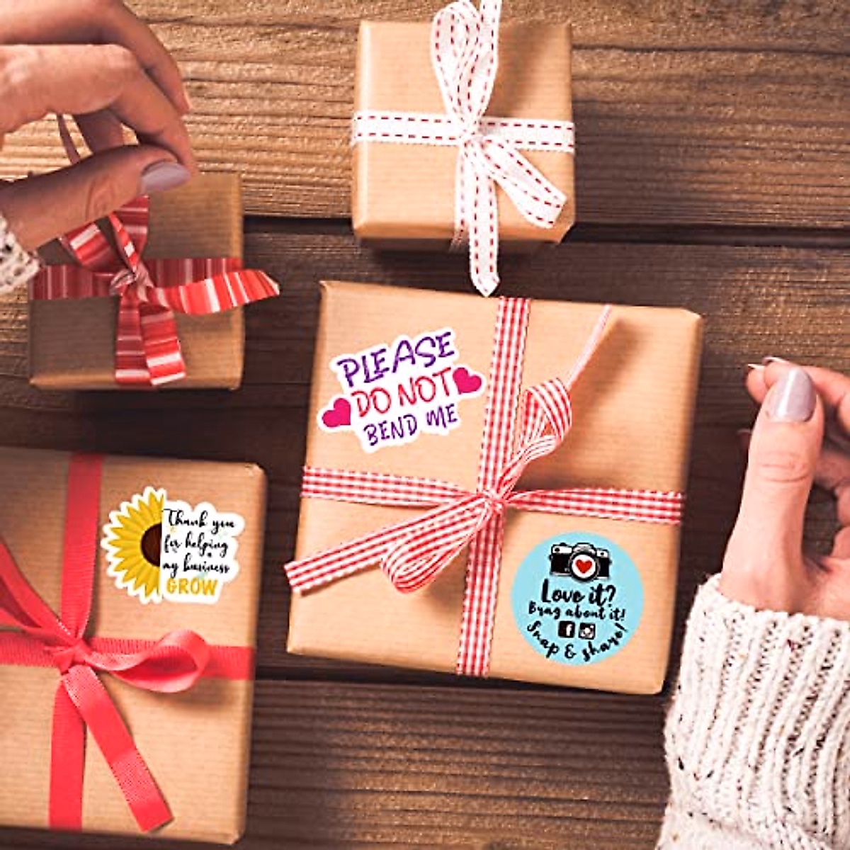 Please Do Not Bend Me Stickers,Thank You Stickers,Handmade Stickers,Small Shop Stickers,Envelopes Stickers for Small Business, Online Retailers,Handmade Goods,500 Labels Per Roll