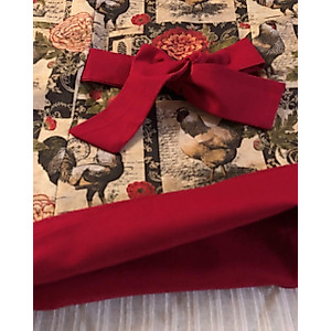 Blender Cover for Ninja-Reversible blender cover. Kitchen design: Rooster/Flowers/Ribbons to make your own adjustable bow.