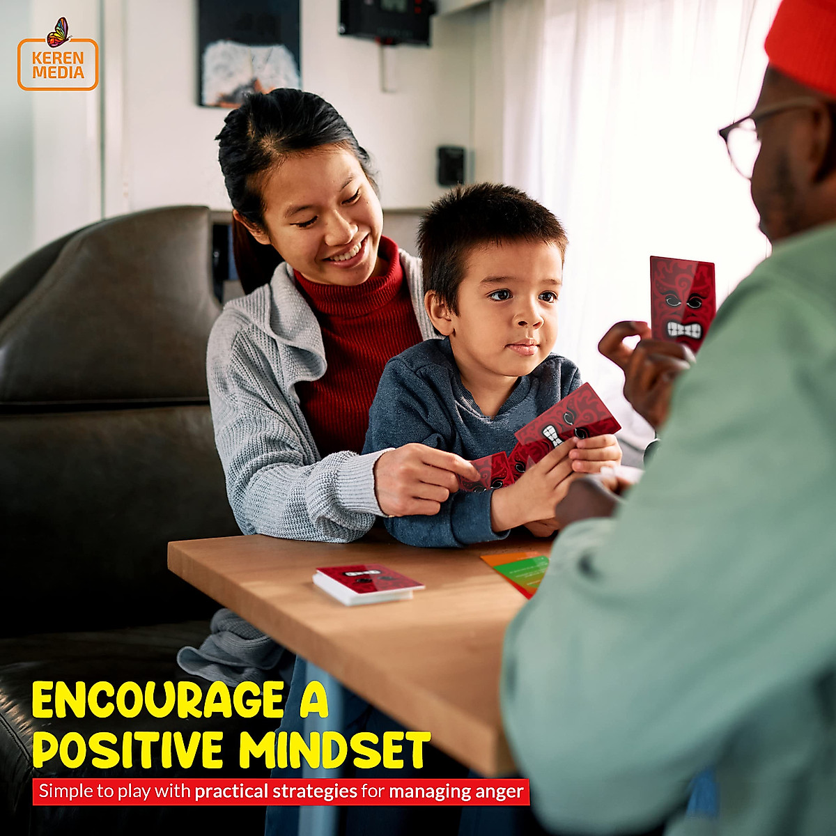 Behind The Anger Card Game for Families, Therapy Games for Kids - Anger Management Toys for Kids - Card Game for Teens - Develop Social Emotional Coping Skills - Anger Control and Counseling Tool