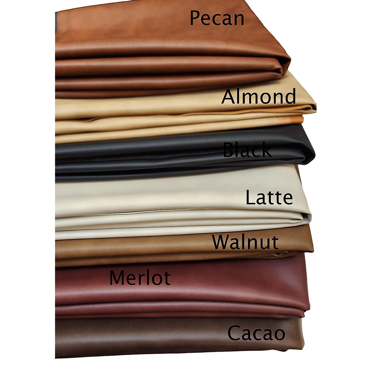 NAT Leathers | Pebblegrain Vegan Leather PU (Peta Approved Vegan) | 1 Yard (36 inch x 54 inch) Cut by Yard | Synthetic Pleather 0.9 mm Upholstery | 36"x54" (Cacao Brown)