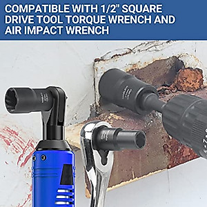 MABLEVI Bolt Nut Extractor Set with Center Punch Bar, 6PCS 1/2" Drive Impact Lug Nut Remover Socket Tool, Wheel Lock Removal Kit for Damaged, Frozen, Studs, Rusted, Rounded-Off Bolts, Nuts & Screws