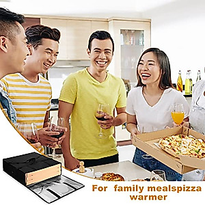 3 Pcs Pizza Carrier Insulated Bags Pizza Delivery Bag Black Pizza Warmer Bag Thermal Food Delivery Bag Large Pizza Hot Bag for Delivery, 20 x 20 x 5 Inches