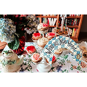 Alice in Wonderland Party Decorations, Mad Hatter Tea Party Supplies, Arrow Hanging Signs Pack of 10(Double-Sided Design)