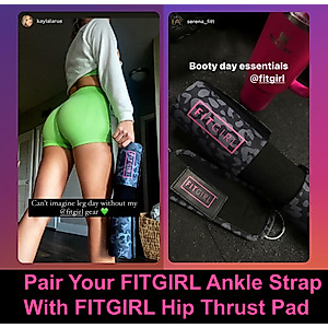 FITGIRL - Ankle Strap (Single) for Cable Machines and Resistance Bands, Work Out Cuff Attachment for Home & Gym, Glute Workouts - Kickbacks, Leg Extensions, Hip Abductors, Women Only (Mint, Single)