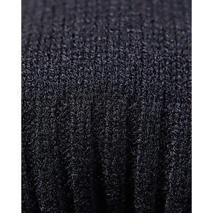 State Cashmere Jersey Knit Gloves with Ribbed Cuffs - Classic Design for Men & Women Made with 100% Pure Inner Mongolian Cashmere - Ultra Warm Winter Accessories - (Black, One Size)