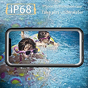 Waterproof iPhone 11 Pro Max Case - iPhone 11 Pro Max Full Body Bumper Case Waterproof Apple iPhone Rugged Protection Case with Built-in Screen Water-Resist Case Cover Black