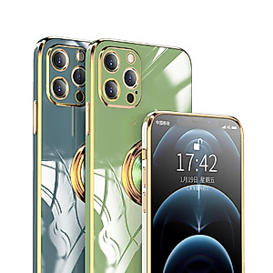 UnnFiko Bumper Stand Case Compatible with iPhone XR, Soft Cover with Ring Holder 360°Ring Holder Kickstand Car Mount Supported Protective Phone Cases (Blue, iPhone XR)