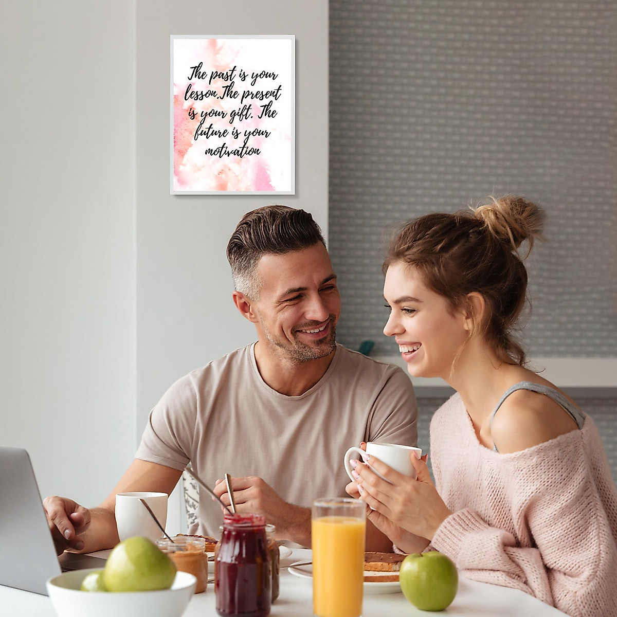 Past-Present-Future Lessons- Positive Quotes Wall Art, Modern Abstract Design Wall Art Print, Ideal Inspirational Wall Decor For Home Decor, School Decor, Studio & Office Décor. Unframed- 8x10"