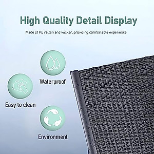 Homey Folding Patio Chairs, No Assemble Chair with Aluminum Frame Adjustable Backrest for Outdoor Camping, Porch, Balcony Portable Chairs, Set of 2 (Gray)