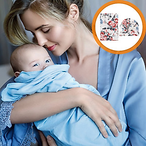 KESYOO 1 Pack Baby Swaddle Blanket with Newborn Beanie Hat Cotton Floral Receiving Blanket Wrap Bow Headband for Infant Boy Girl