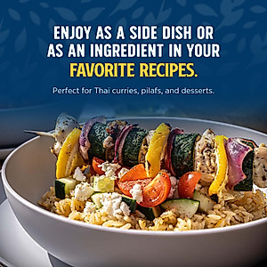 Lundberg Organic Jasmine Rice, Long Grain Brown Rice - Non-Sticky, Fluffy Aromatic Rice, Organically Grown in California, Pantry Staples, 32 Oz