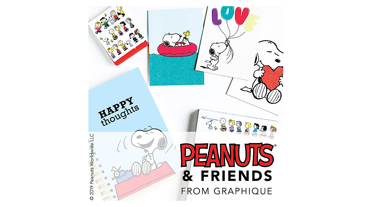 Peanuts Typewriter Notecards - 16 Gift-Ready Stationery Set