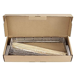 Unicook Upgraded Stainless Steel Barbecue Skewer Shish Kabob Set, 6pcs 13.5"L Skewer Sticks with Foldable Large Grill Rack, Keeps Kabobs from Sticking to the Grill Grate, 50pcs Bamboo Skewers as Bonus