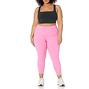 Amazon Essentials Women's Active Sculpt Mid Rise Full Length Legging (Available in Plus Size), Bright Pink, Small