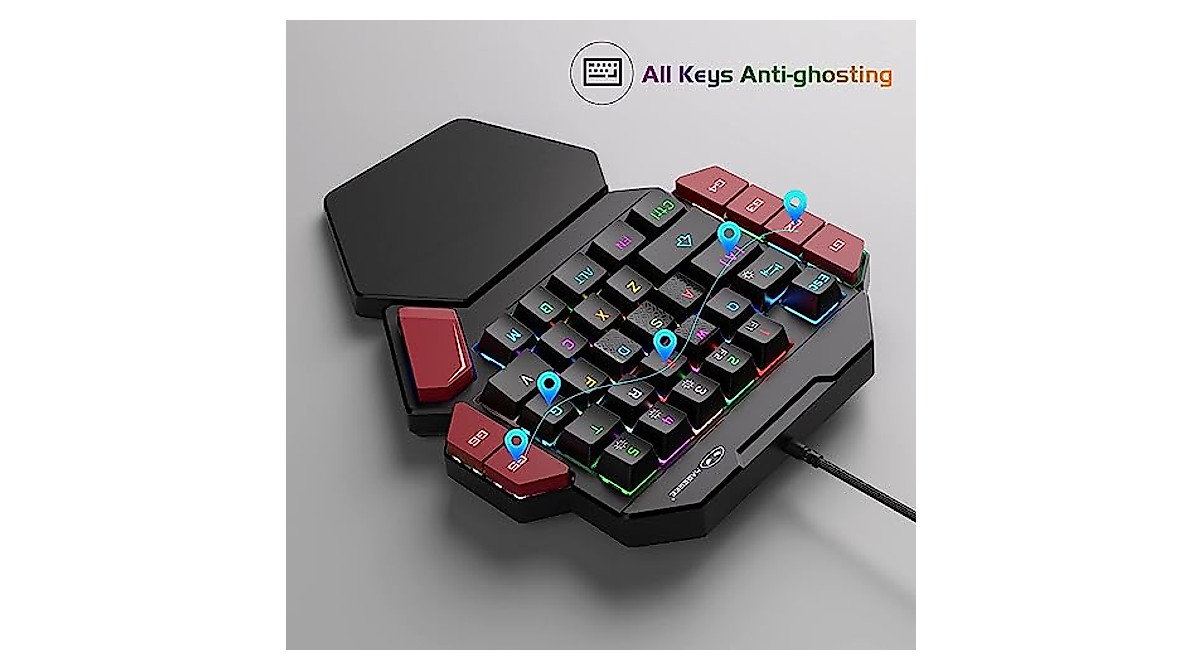 MageGee One Handed Gaming Keyboard - RGB & Macro Keys