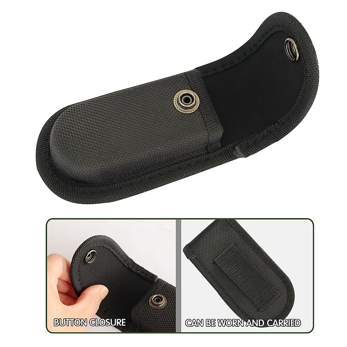 Obfuscate Nylon Pocket Knife Sheath for Carrying Folding Knives and Accessories with Snap Closure and Vertical Carry Belt Loop Belt Knife Holster Nylon Utility Holster of Outdoor or EverydayUse 4 PCS