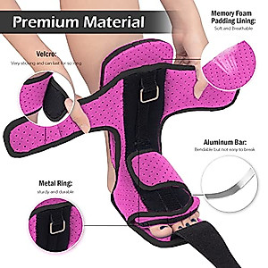 Lamaral Plantar Fasciitis Night Splint: Foot Brace with Massage Ball | Effective for Foot Pain Relief by Plantar Fasciitis Achilles Tendonitis Foot drop Flat Arch Heel Spur | Comfortable & Easy Use for Women Men