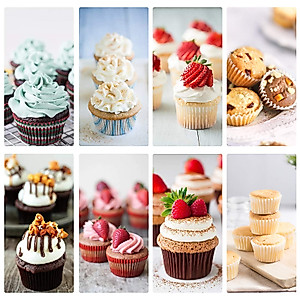 Joho Baking Nonstick Muffin Pan, Mini Cupcake Pan Set, Muffin Tins for Baking, 2 Pack, 12-Cup and 24-Cup, Gold