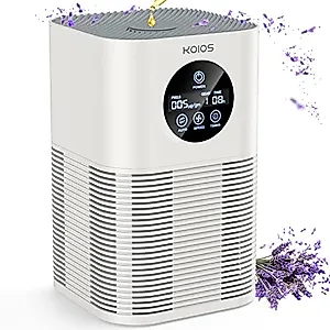 Air Purifiers for Home Bedroom, KOIOS H13 HEPA Pro Smart Air Purifier with Auto Speed Control for Pets Dust Hair Dander Smoke Allergies, Portable Air Filter with Fragrance Sponge for Small Room Office Desk Kitchen