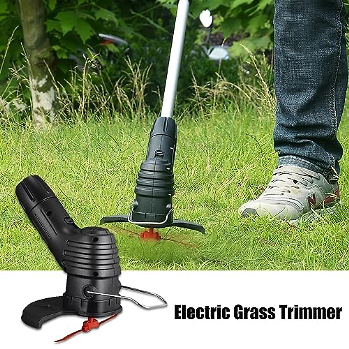 Electric Grass Trimmer Cordless Weed Eater Weed Wacker Waterproof Grass Cutter Machine Electric Lawn Trimmer Garden Tools - (Color: Trimmer)