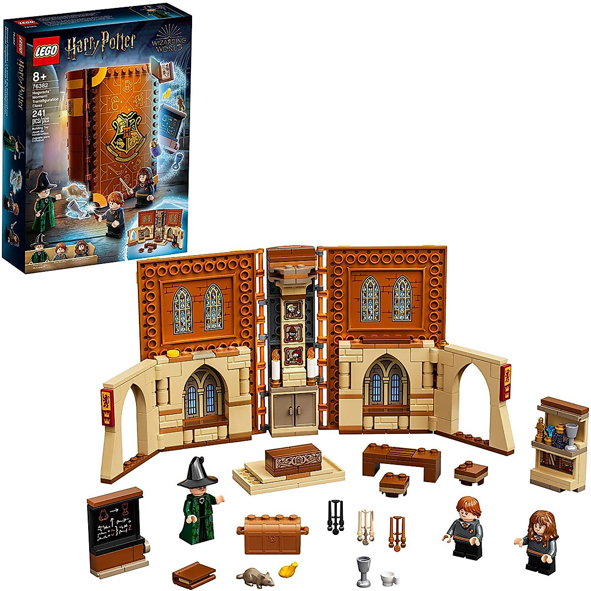 LEGO Harry Potter Hogwarts Moment: Transfiguration Class 76382 Professor McGonagall Room; Collectible Playset, New 2021 (241 Pieces)