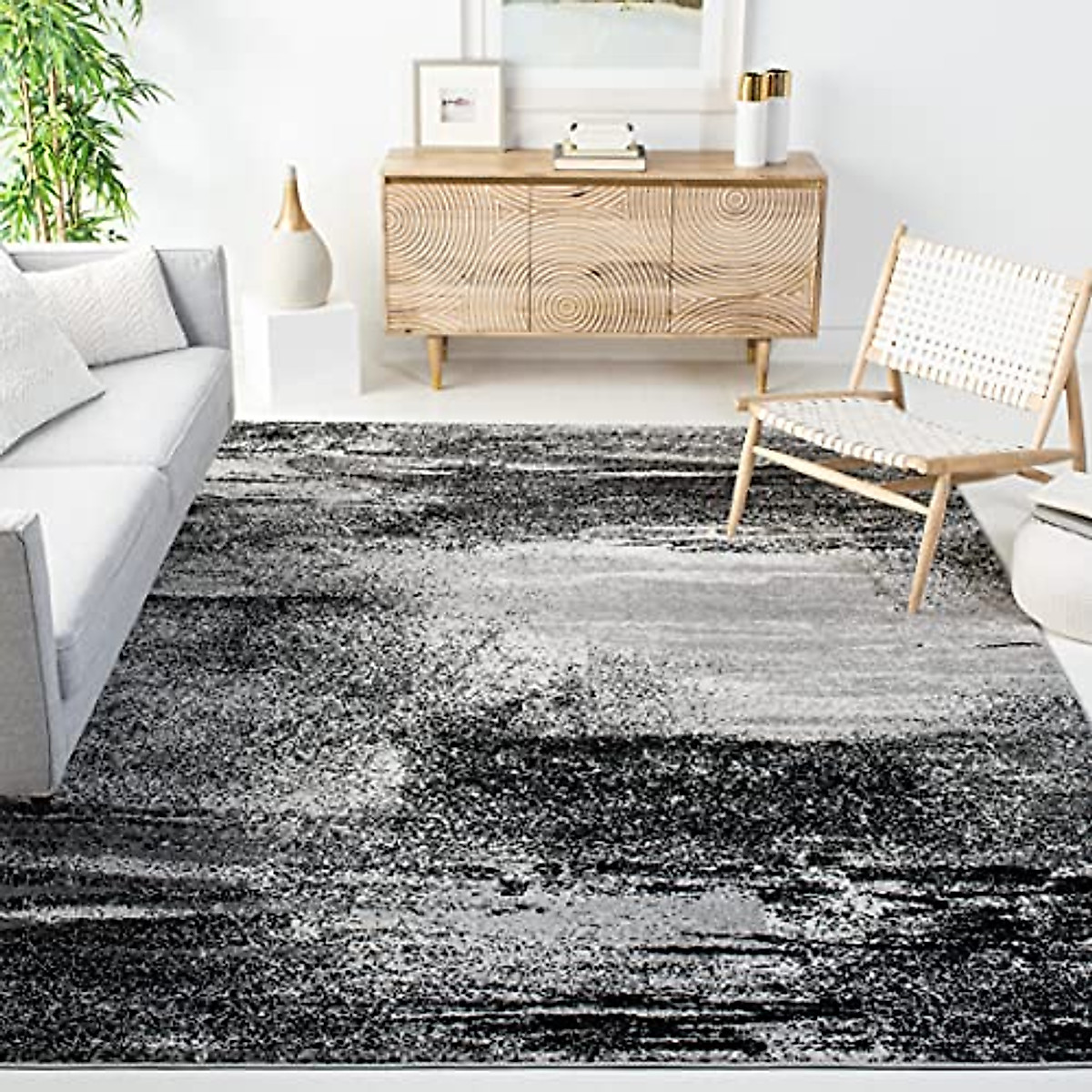 SAFAVIEH Adirondack Collection 8' x 10' Silver / Multi ADR112G Modern Abstract Non-Shedding Living Room Bedroom Dining Home Office Area Rug