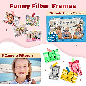 Gqez Upgrade Kids Selfie Camera,Kids Camera for 3-9 Years Old Girls,Children’s Digital Dual Camera Portable Toys for 3 4 5 6 7 8 9 Year Old Girls and Boys Christmas Birthday Gifts with 32GB SD Card…