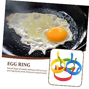 8pcs Convenient Omelette Rings Kitchen Gadgets Kitchen Egg Molds Frying Egg Rings Breakfast Egg Molds Silicone Egg Rings Round Omelette Rings Household Egg Rings Round Egg Rings