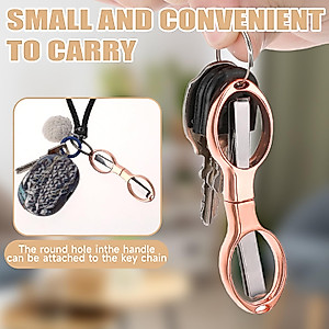 2pcs Folding Scissors Portable Safety Small Travel Scissors Anti Rust Badge Scissors Mini Shear Telescopic Cutter,Little Scissors for Nurse Travel Office Fishing Crafts