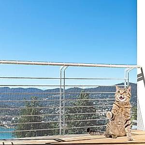 Cat Balcony Rail Net 5 x 0.8 Meter Anti Fall Netting Balcony Mesh Fence Net Child Safety Screen Protection Crib Mesh for Pets Baby (White)