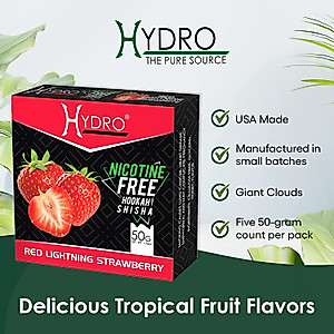 Hydro Molasses, Hookah Shisha Flavors Set, Tobacco & Nicotine Free, Tropical Mix, 50-Gram (Pack of 3)