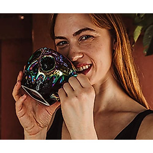 Disney Villains Evil Queen Poison Apple Iridescent Electroplated 3D Sculpted Ceramic Mug | Large 20-Ounce Coffee Cup