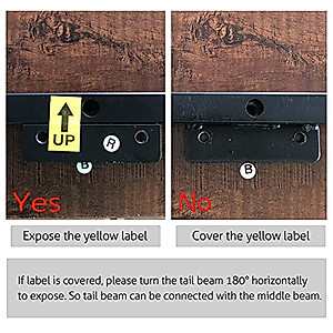 SHA CERLIN 14 Inch Queen Size Metal Platform Bed Frame with Wooden Headboard and Footboard, Mattress Foundation, No Box Spring Needed, Large Under Bed Storage, Non-Slip Without Noise, Mahogany