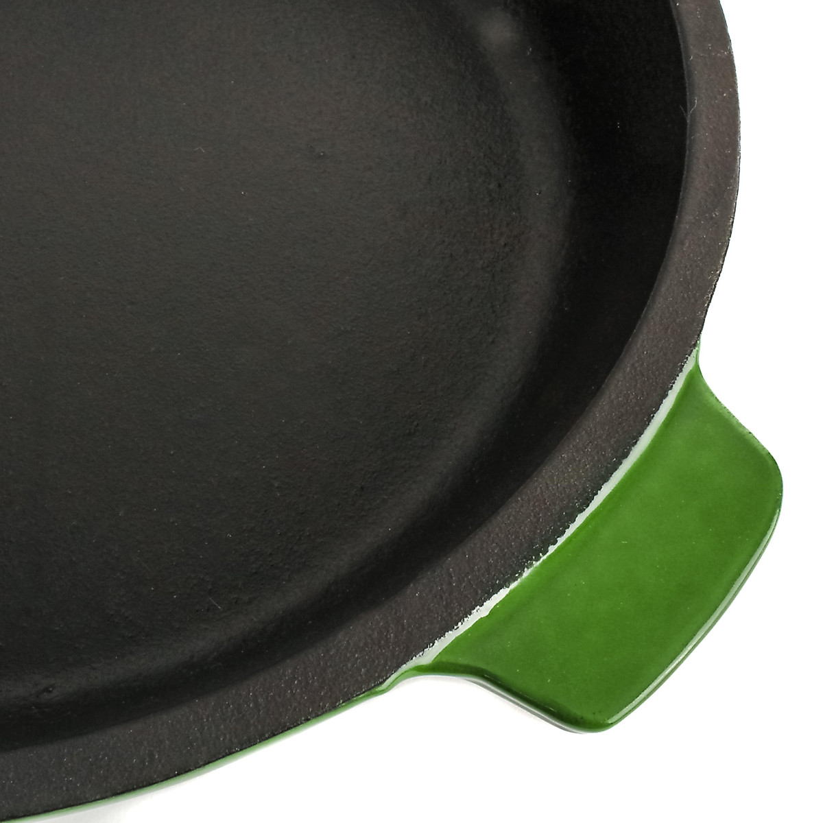 Berghoff 2Pc Neo Enameled Cast Iron Cookware Set, Fry Pan 10 Inches, Steak Press, Oven Safe Up To 400°F, Green