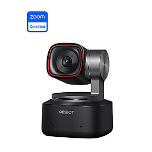 OBSBOT Tiny 2 Webcam 4K Voice Control PTZ, AI Tracking Multi-Mode & Auto Focus, Web Camera with 1/1.5" Sensor, Gesture Control, 60 FPS, HDR Light Correction, Webcam for PC, Streaming, Meeting, etc.