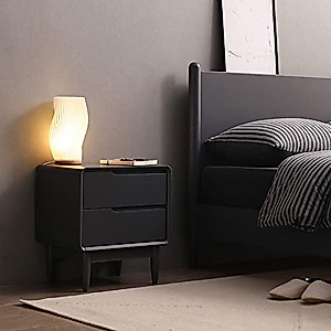 YUZZI Bedroom Table Bedside Cabinet Bedroom Cabinet Modern Storage Cabinet Bedroom Dresser Bedside Table for Bedroom Nightstands (Color : Grey)