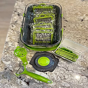 COMUSTER Vegetable Chopper, Pro Onion Chopper,Upgraded version multifunctional vegetable cutter mandolin slicer and peeler 20 in 1 vegetable cutter potato onion dicing machine.