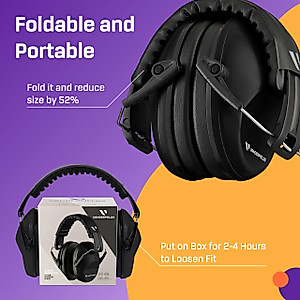 Vanderfields Kids Ear Protection - Age 3-16 - 26dB - Noise Canceling Headphones Kids - Ear Muffs for Kids - Kids Noise Cancelling Headphones - Earmuffs for Autism, Boys, Girls, Toddlers & Children