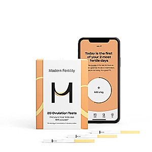 Modern Fertility Ovulation Kit | Reliable at-Home Test Helps You Identify Fertile Days, Predict Ovulation, and Get in Sync with Your Cycle, FSA HSA Approved | 20 Test Strips