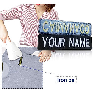 Custom Embroidered Name Patches,Personalized You Name Tag Hook and Loop,Iron On Police Patch for Tactical Vest,Jacket,Carrier,Hat/4'' x 1''/3''x1'', Black (Embroidery)