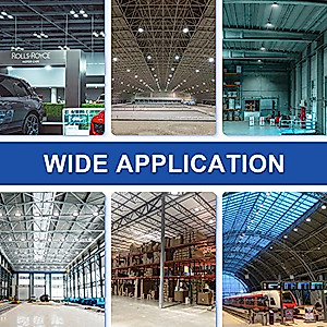 480V 240W UFO LED High Bay Light,38400LM(160lm/w) 5000K Commercial Bay Lighting(1000W MH/HPS Equiv),1-10V Dimmable LED Warehouse Workshop Light with 5' Cable,277-480V AC IP65 DLC & ETL Certified