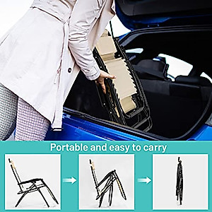 Tiktun Portable Camping Folding Beach Chair Beige