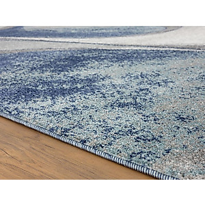 LUXE WEAVERS Tower Hill Abstract Blue 5x7 Area Rug
