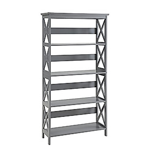 Convenience Concepts Oxford 5 Tier Bookcase, Gray
