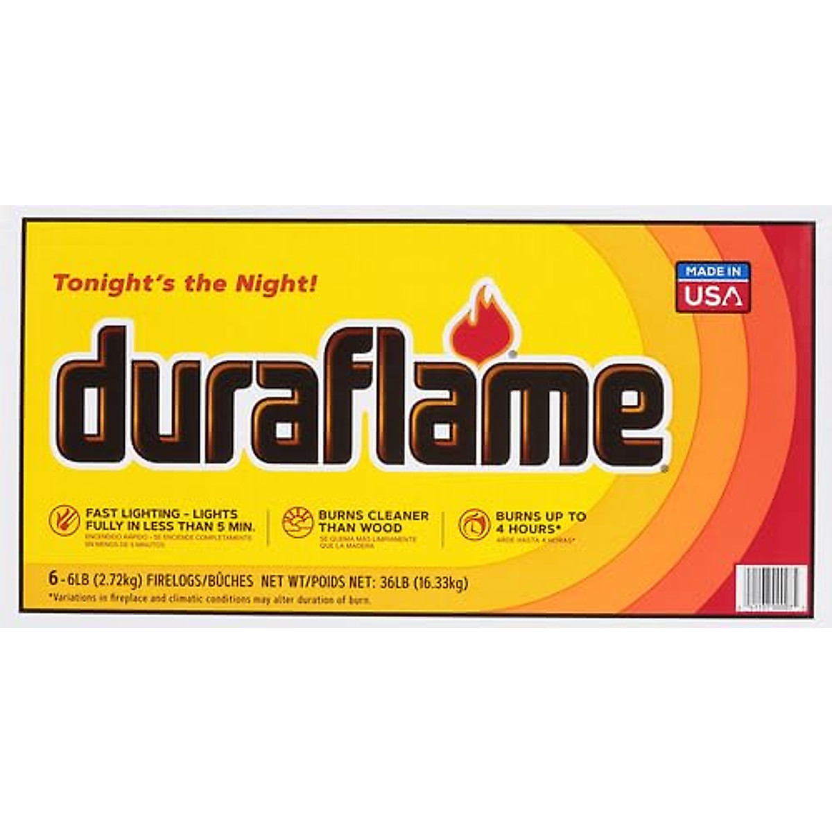 duraflame 6lb 4-hr Firelogs, 6 pack