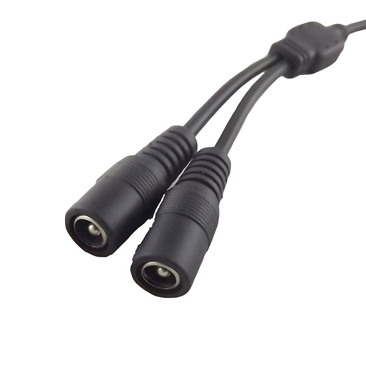 UpperFu DC Power Y Splitter Cable, 2 Pcs 5.5mm x 2.5mm 1 Male to 2 Female DC Power Extension Adapter Cable for CCTV Surveillance Cameras Surveillance Routers DVR Led Light Strips